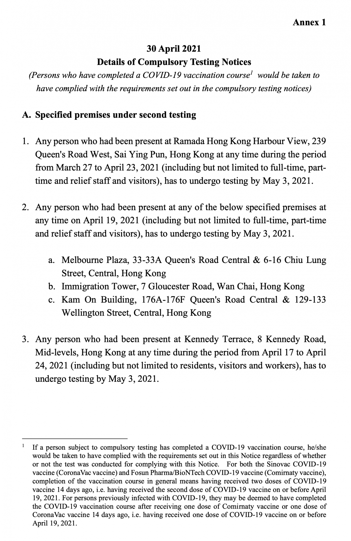 Compulsory Test – 1 May, 2021 | bc magazine